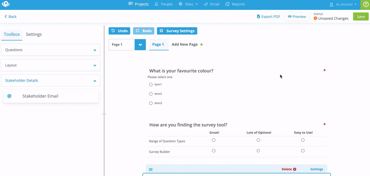 Project Setup - Surveys | Social Pinpoint Classic Help Center